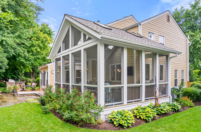 New Screened Porch on McLean Colonial - Remodeling Northern VA