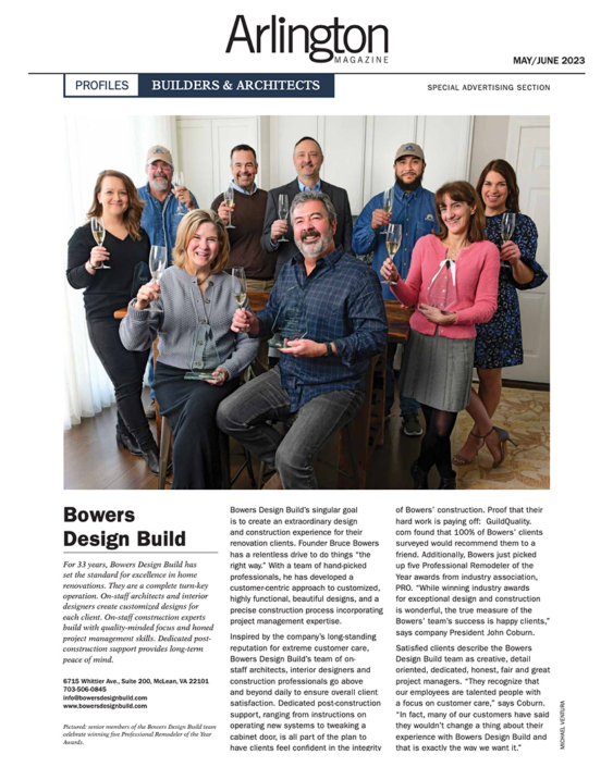 Bowers Featured in Builders & Architects Profile in May/June Issue of ...